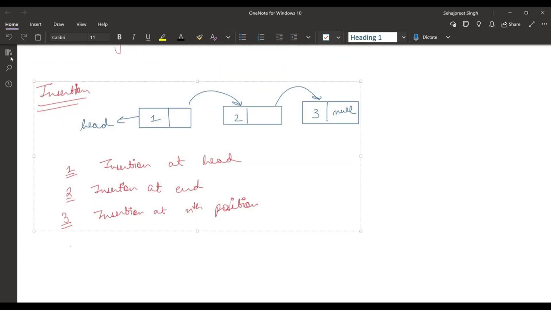 Linked List Insertion Class 42