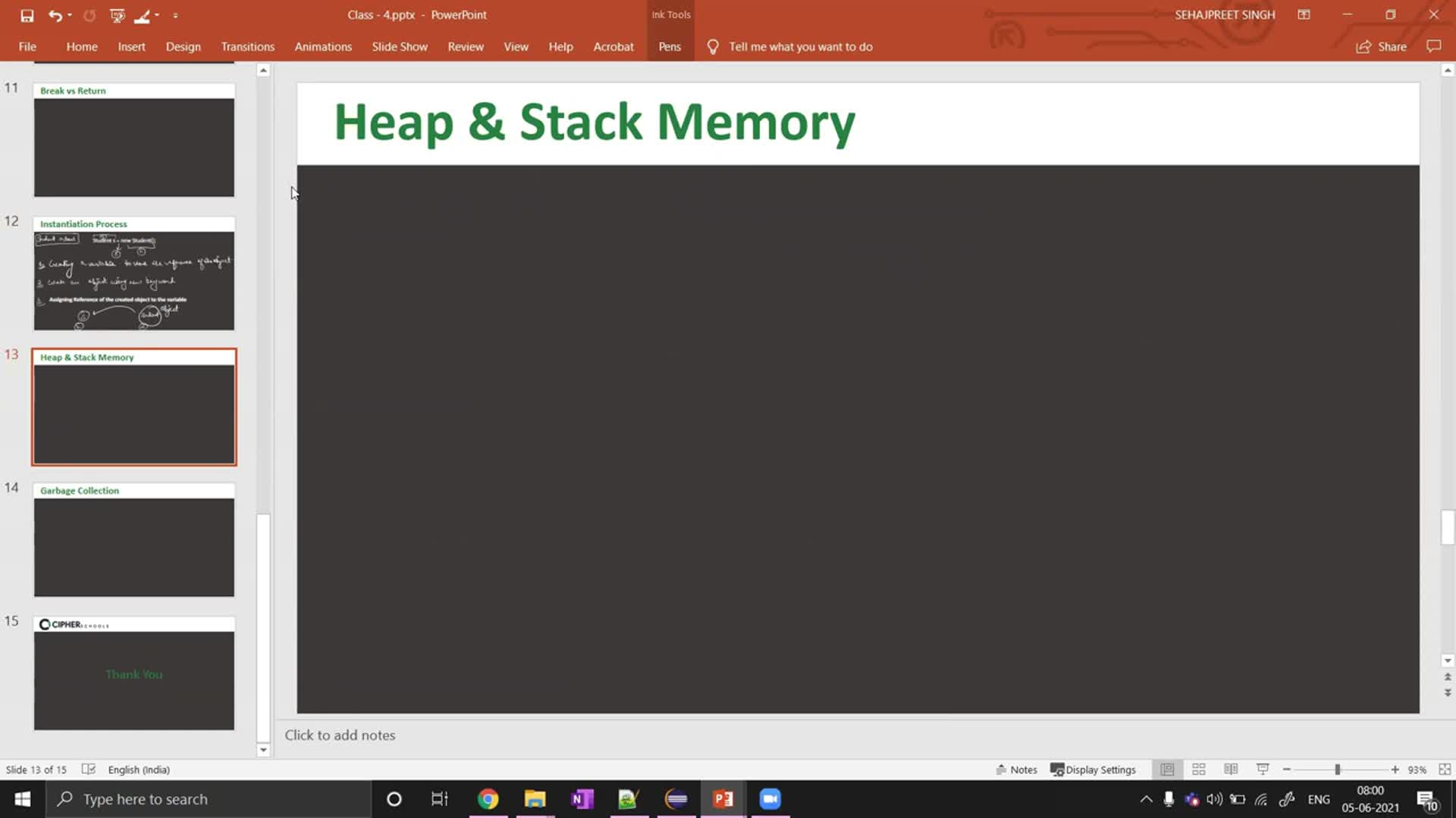 Heap & Stack- Class 7